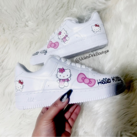 Nike | Shoes | Hello Kitty Custom Air Force One Sneakers | Poshmark